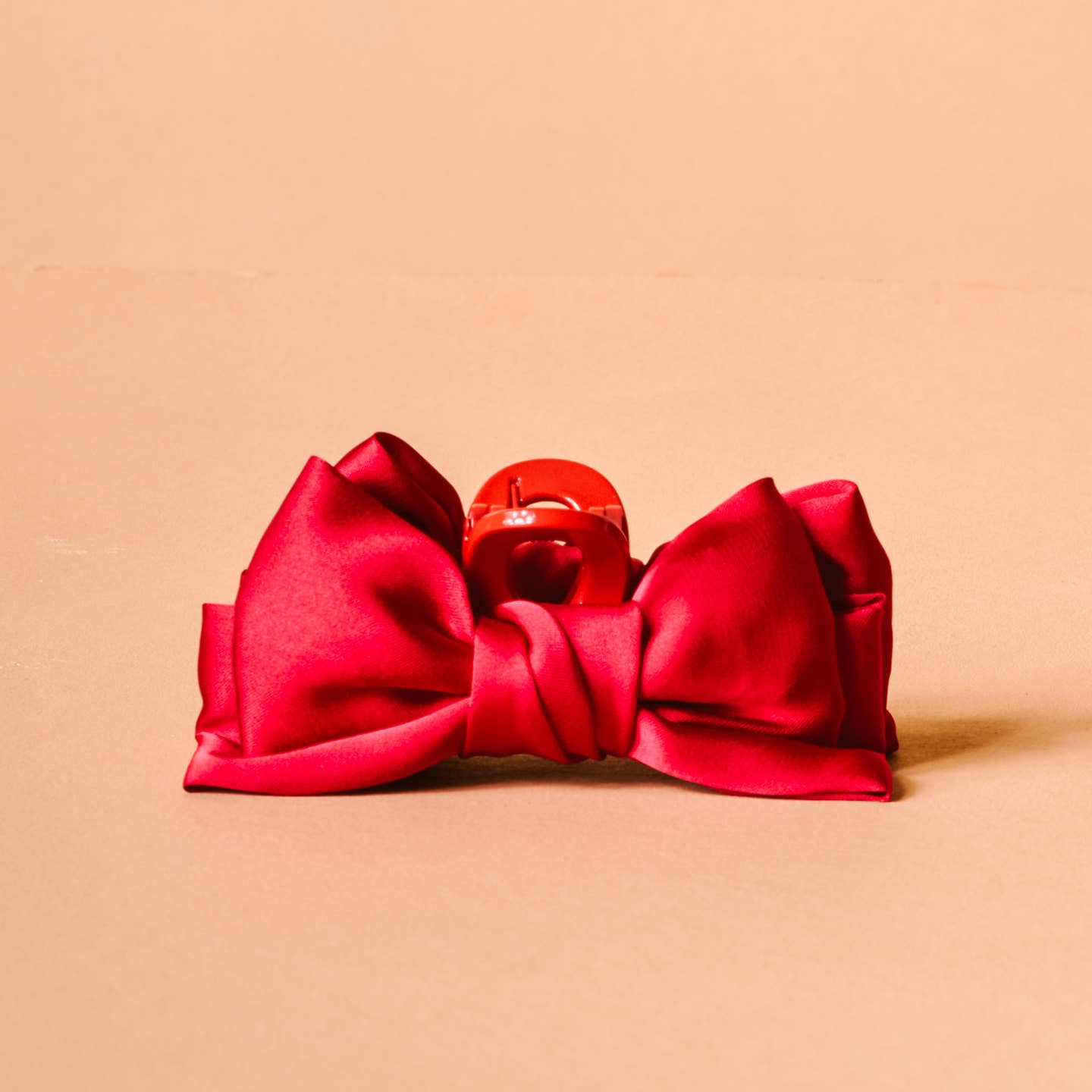 Mini Satin Bow Claw Clip-Red – Blossom Girl